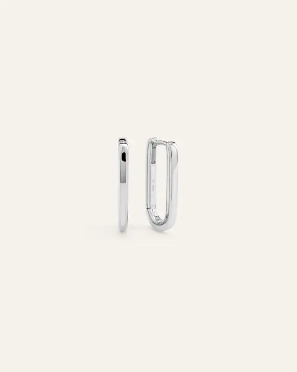 Quince U Hoop Earrings In And - Sterling Silver