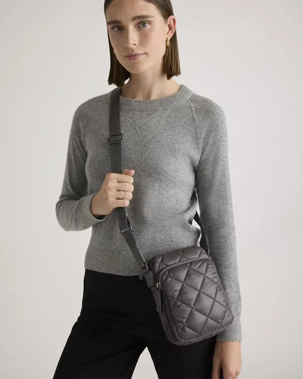 Quince Transit Quilted Phone Crossbody - Charcoal