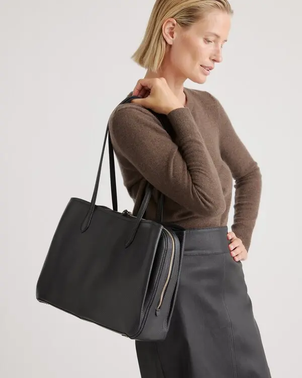 Quince Vivienne Work Tote - Black