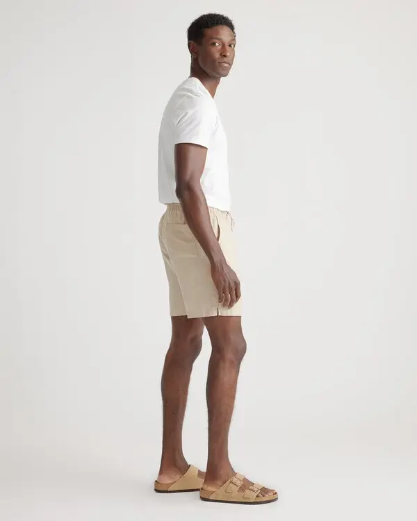Quince Linen Drawstring Beach Shorts 7 - Driftwood
