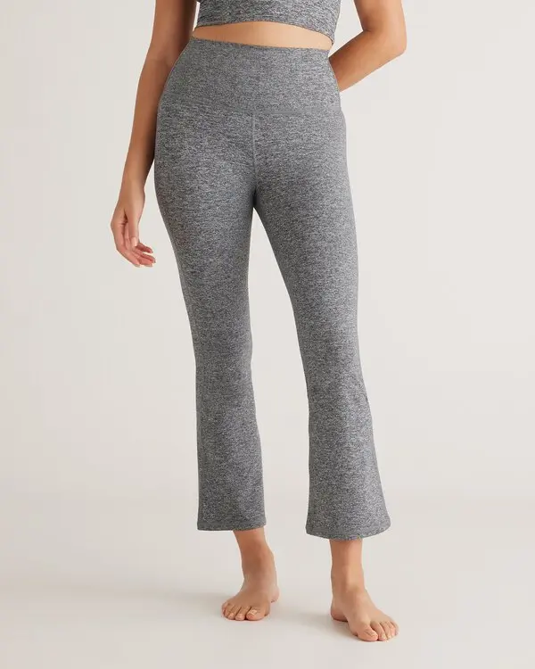 Quince Ultra-soft Cropped Bootcut Pants - Heather Grey