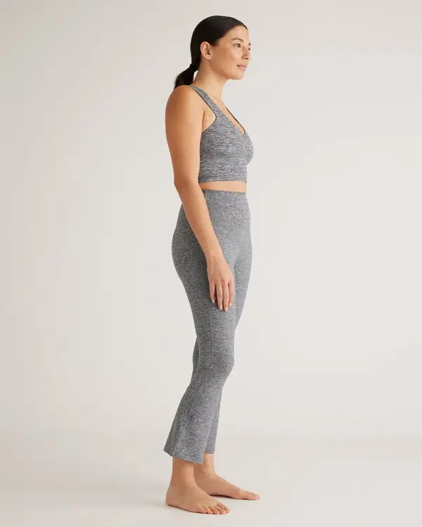 Quince Ultra-soft Cropped Bootcut Pants - Heather Grey