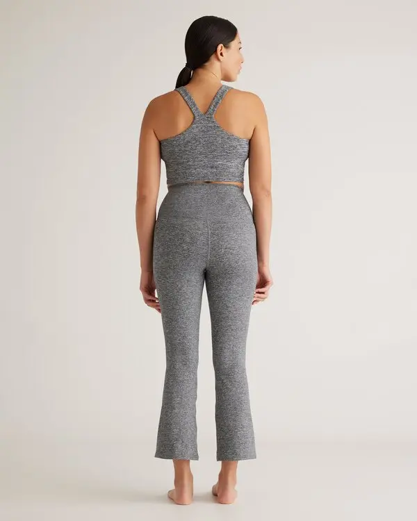 Quince Ultra-soft Cropped Bootcut Pants - Heather Grey