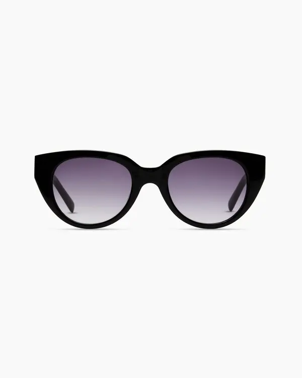 Quince Capri Polarized Acetate Sunglasses - Black With Grey Gradient Lens