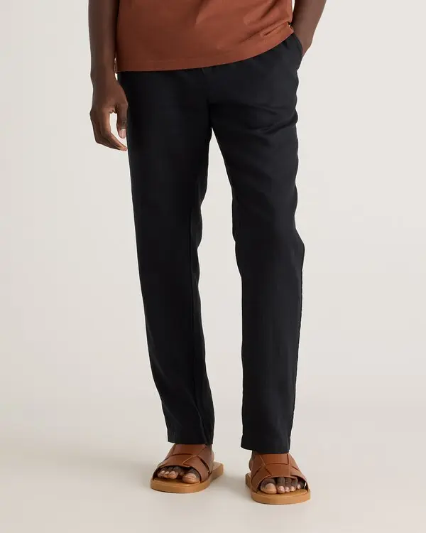 Quince European Linen Pants - Black