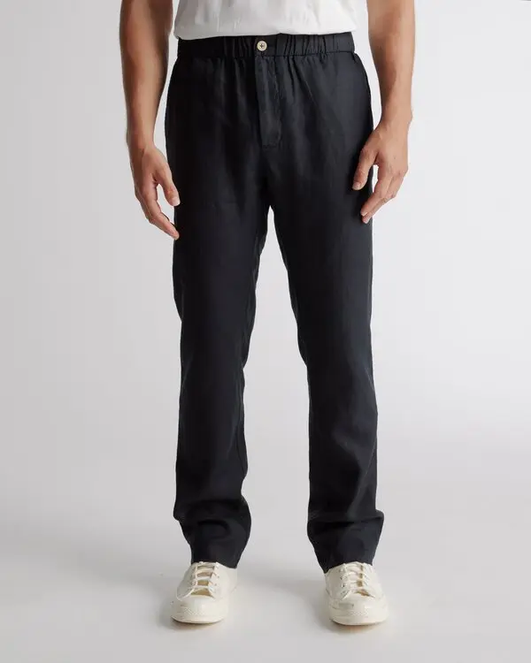 Quince European Linen Pants - Black