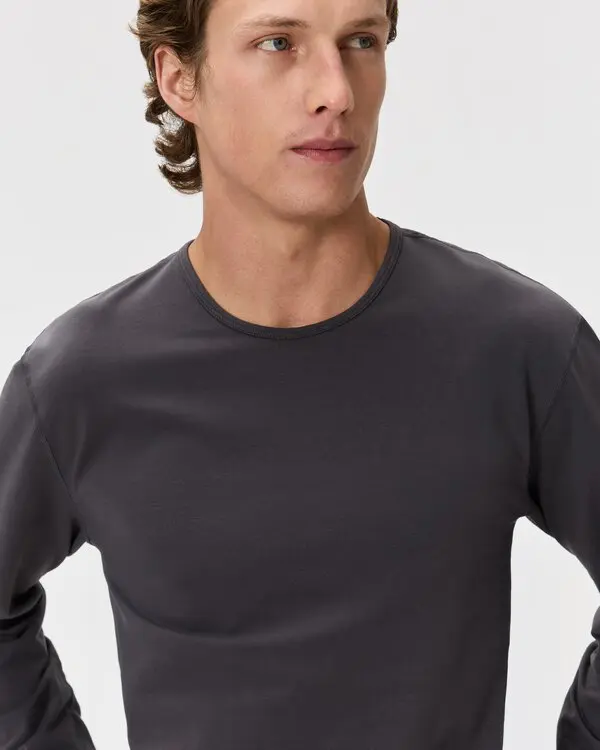 Quince Flex Curve Long Sleeve T-shirt - Dark Coal