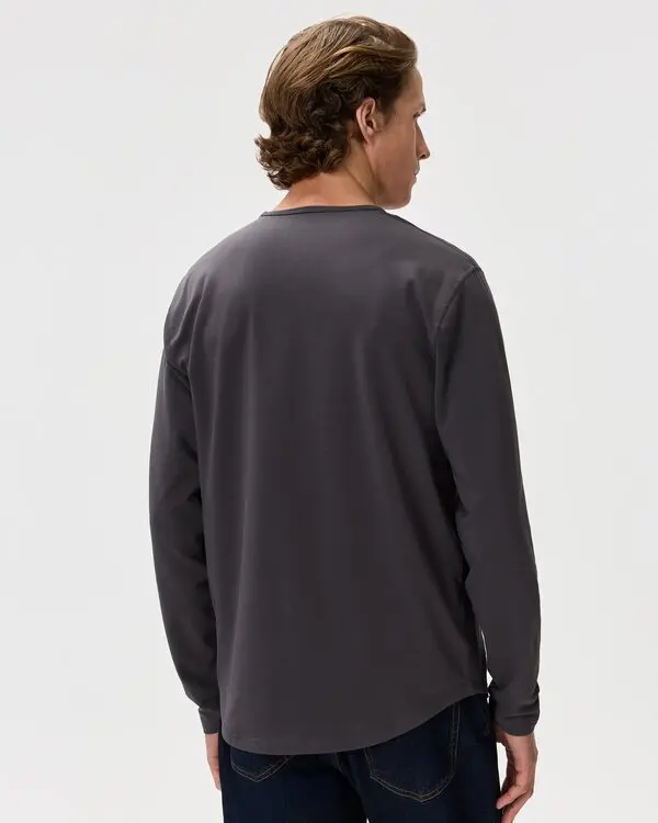 Quince Flex Curve Long Sleeve T-shirt - Dark Coal