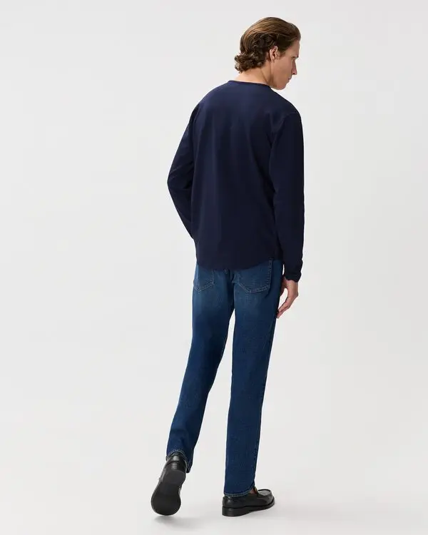 Quince Flex Curve Long Sleeve T-shirt - Deep Navy
