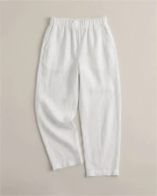 Quince Relaxed Fit Linen Pants - White