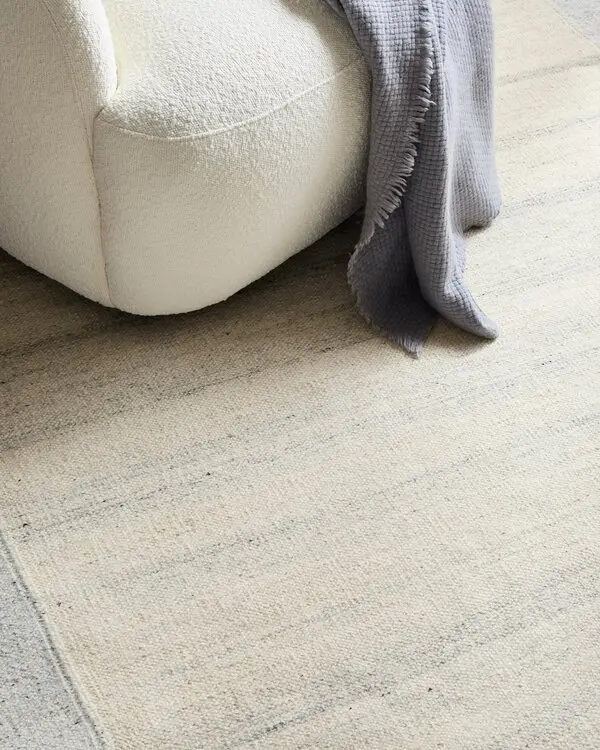 Quince Sahara Flatweave Wool Rug - Light Blue