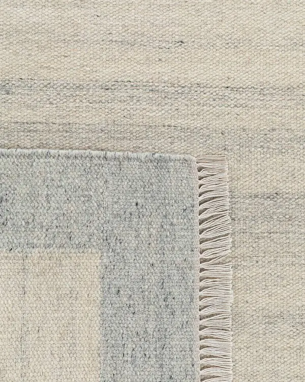 Quince Sahara Flatweave Wool Rug - Light Blue