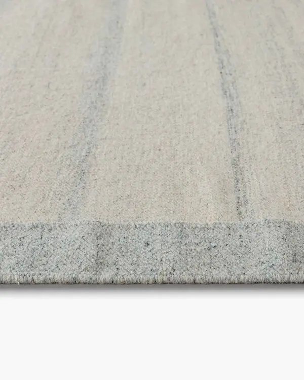 Quince Sahara Flatweave Wool Rug - Light Blue
