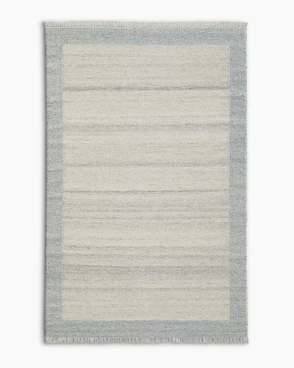 Quince Sahara Flatweave Wool Rug - Light Blue