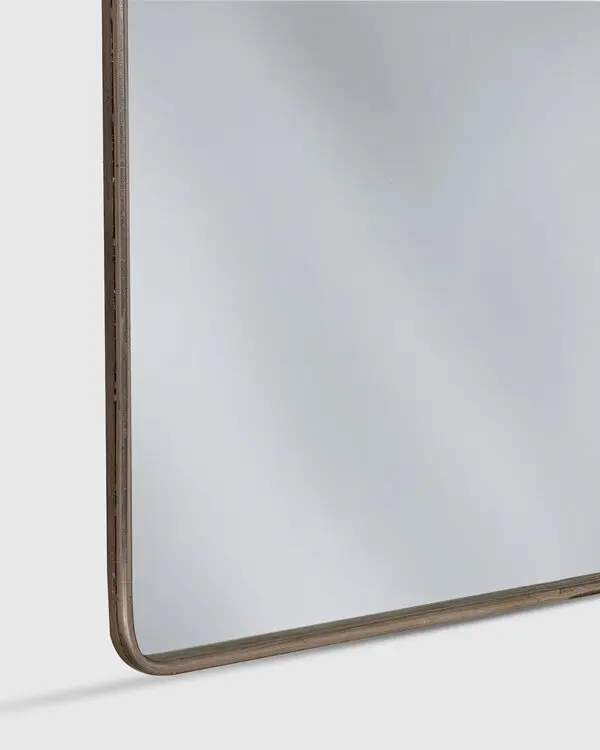 Quince Arched Metal Framed Wall Mirror - Silver Metal Frame