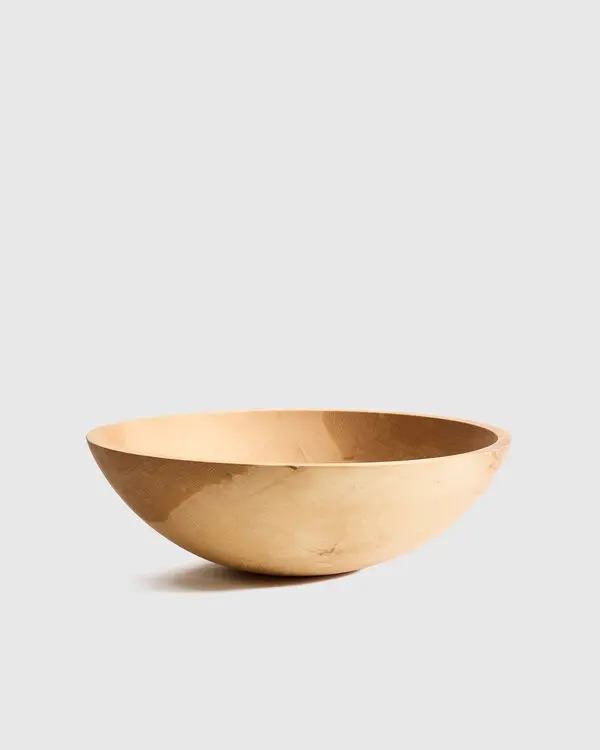 Quince Handcrafted Large Wooden Serving Bowl, 15