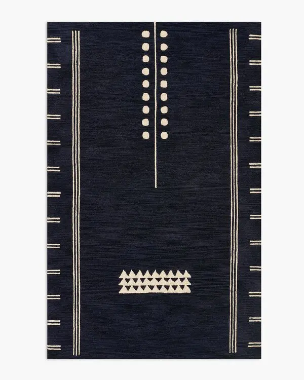 Quince Kingsley Hand-tufted Wool Rug - Navy