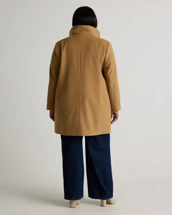 Quince Italian Wool Cocoon Coat - Caramel