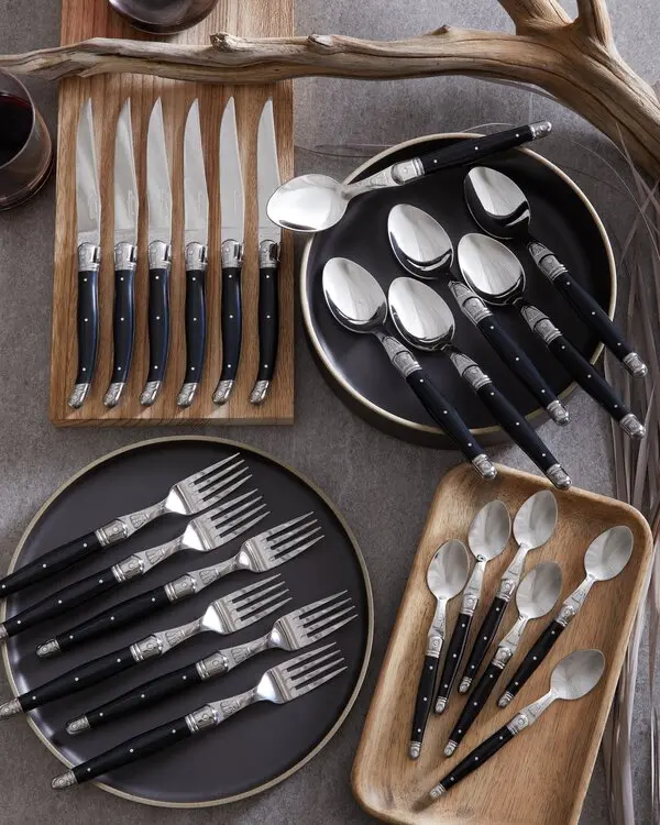 Quince Jean Dubost Laguiole 24 Piece Flatware Set