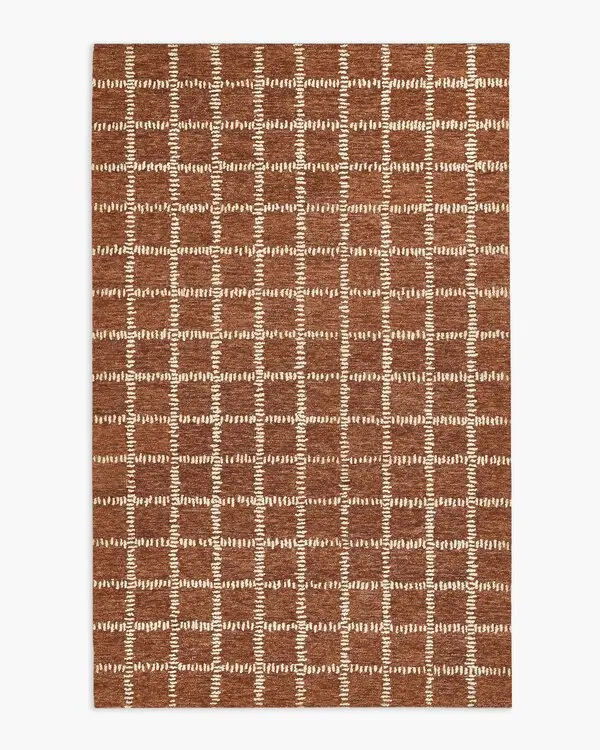 Quince Hollis Hand-tufted Wool Rug - Rust