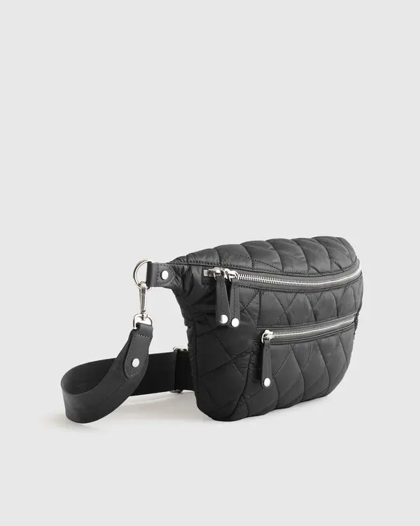 Quince Transit Quilted Sling Bag - Black
