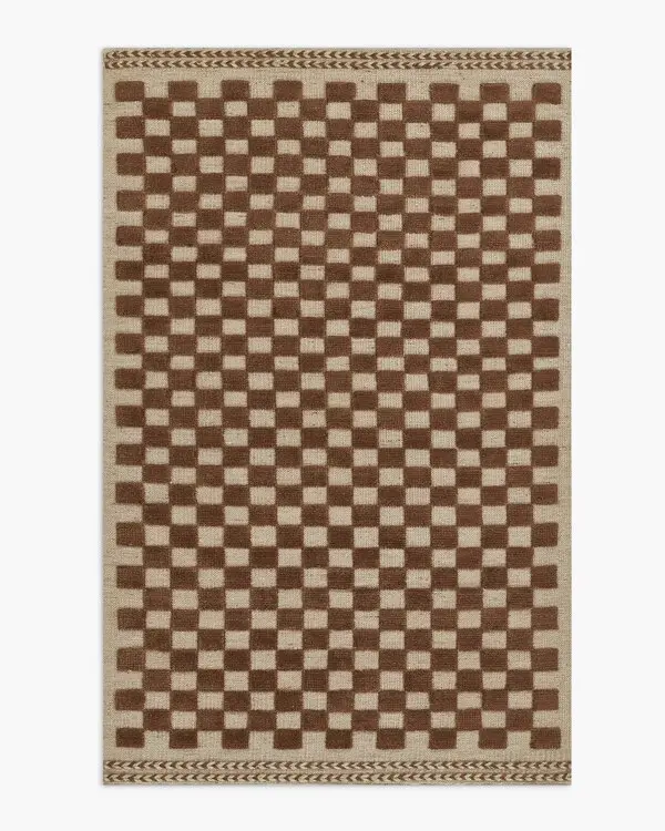 Quince Romy Handwoven Wool Rug - Brown
