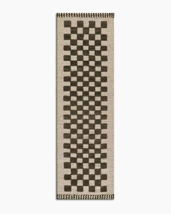 Quince Romy Handwoven Wool Rug - Charcoal