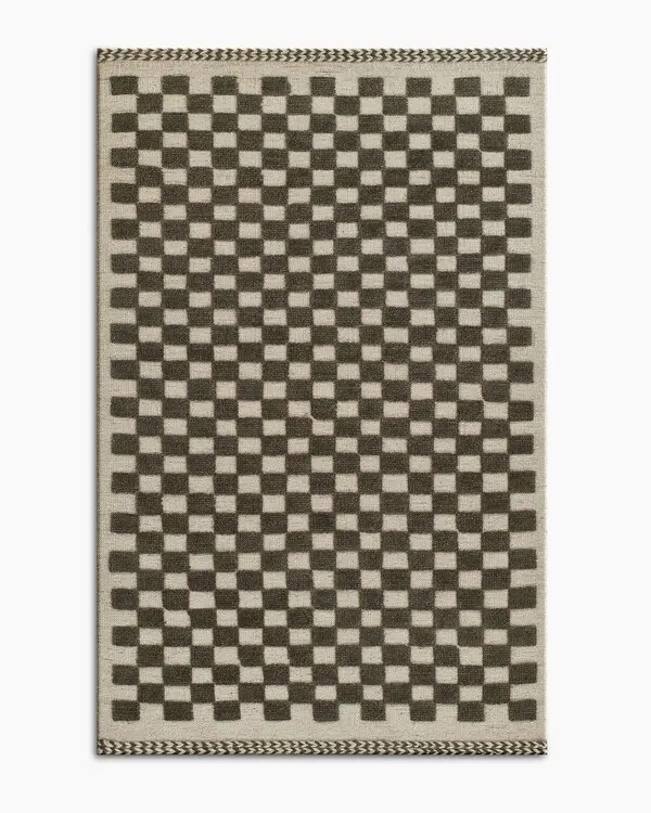 Quince Romy Handwoven Wool Rug - Charcoal