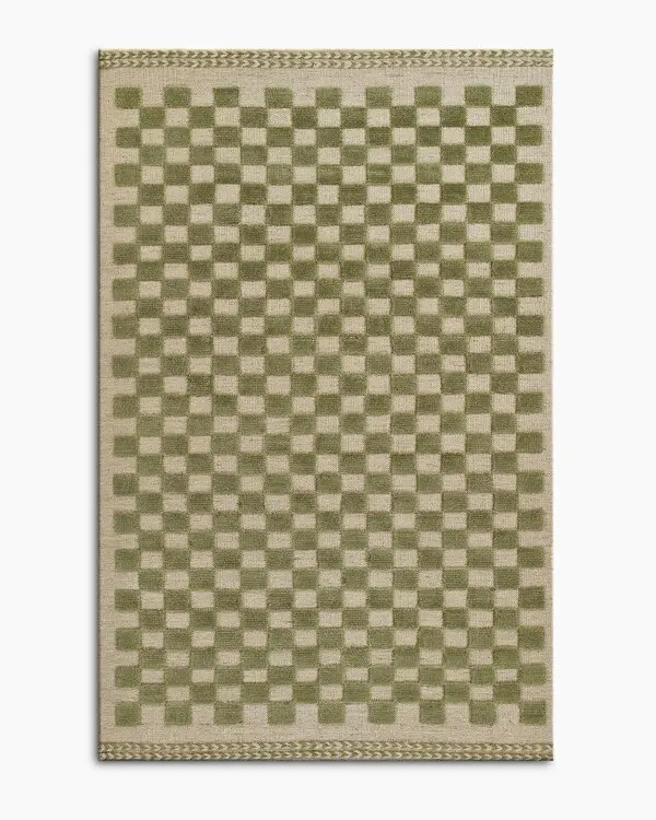 Quince Romy Handwoven Wool Rug - Green