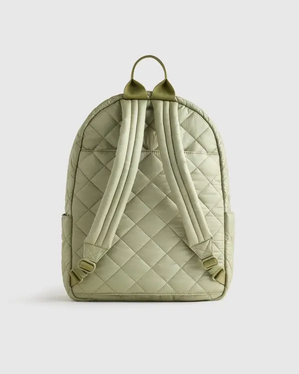 Quince Transit Quilted Commuter Backpack - Tea Green