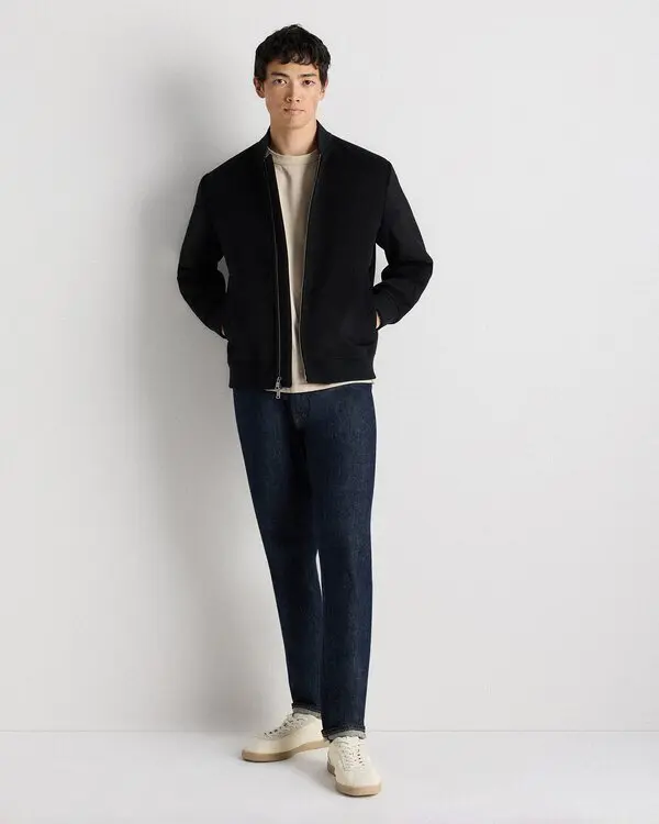 Quince Cashmere Bomber Jacket - Black