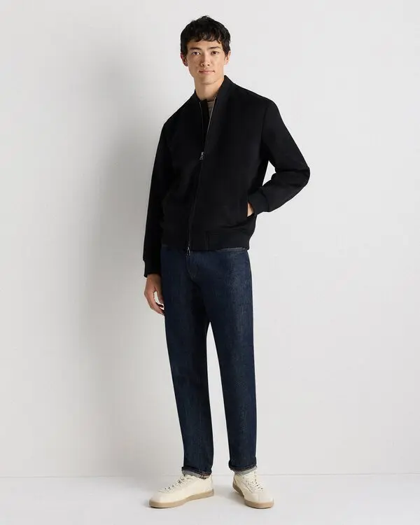 Quince Cashmere Bomber Jacket - Black