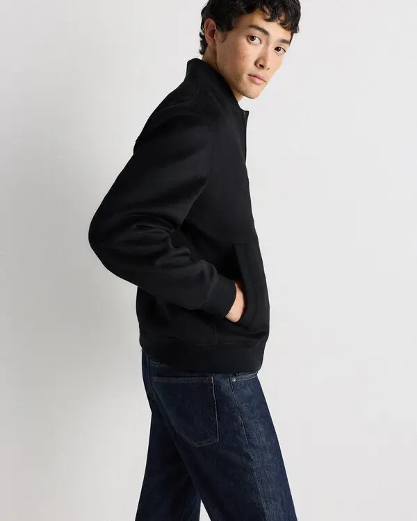 Quince Cashmere Bomber Jacket - Black