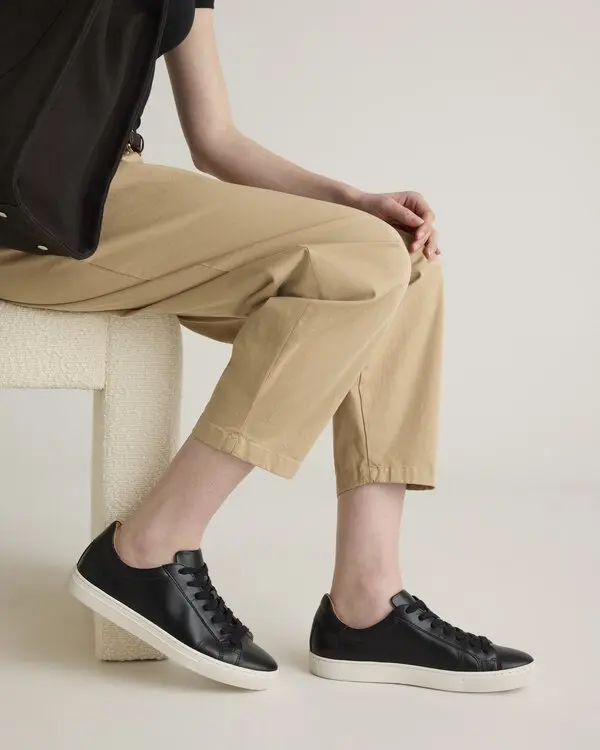 Quince Leather Low-top Sneaker - Black