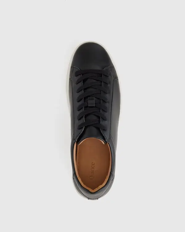 Quince Leather Low-top Sneaker - Black