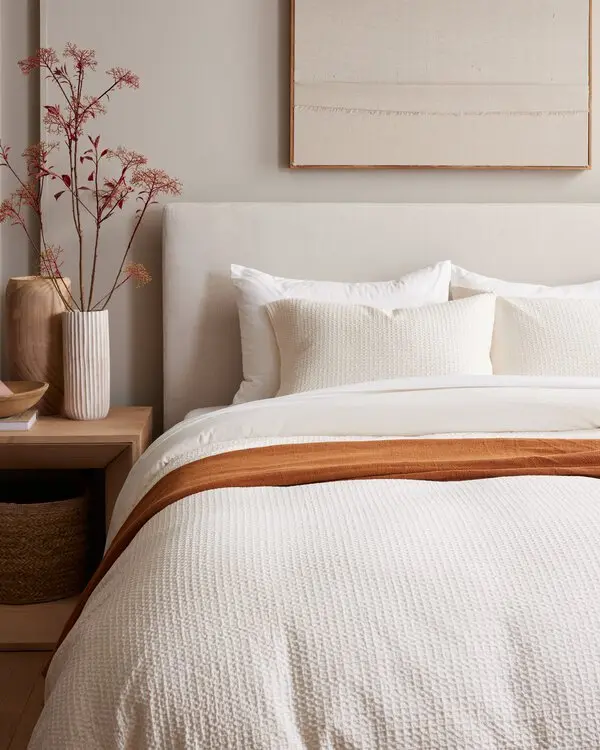 Quince Organic Luxe Honeycomb Duvet Cover
