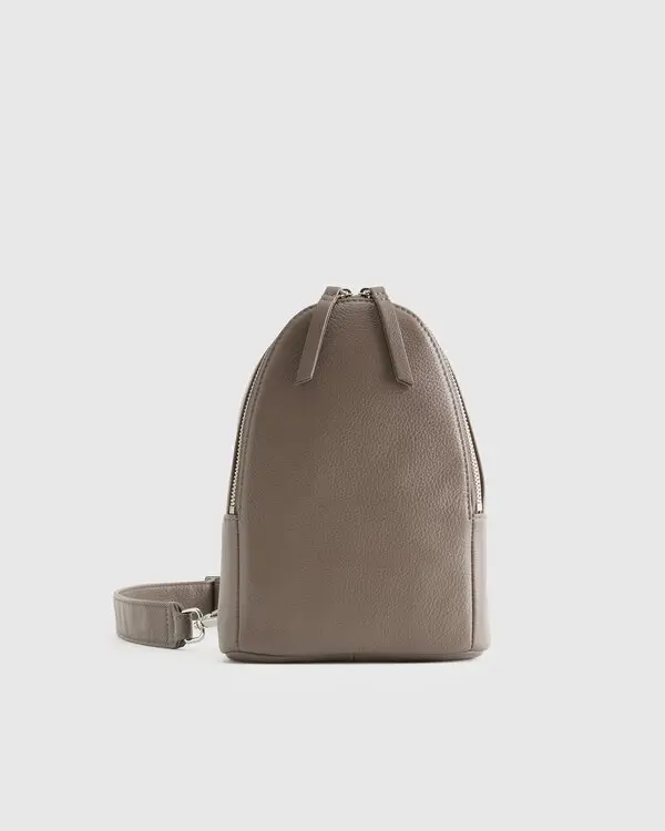 Quince Leather Sling Pack - Mink