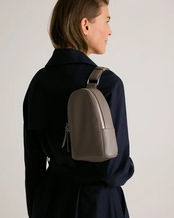 Quince Leather Sling Pack - Mink