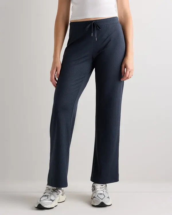 Quince Flowknit Wide Leg Pants - Heather Deep Navy