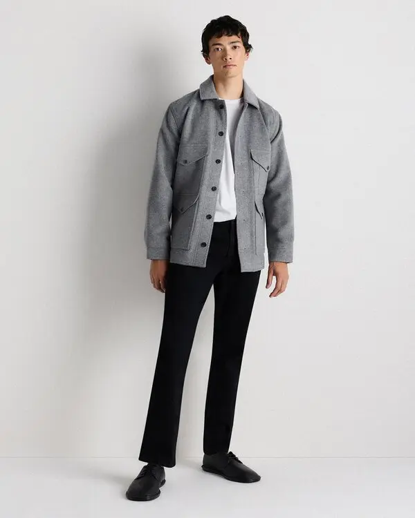 Quince Wool Cashmere Field Jacket - Heather Grey