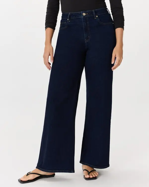 Quince Bella Stretch Wide Leg Jeans - Deep Rinse