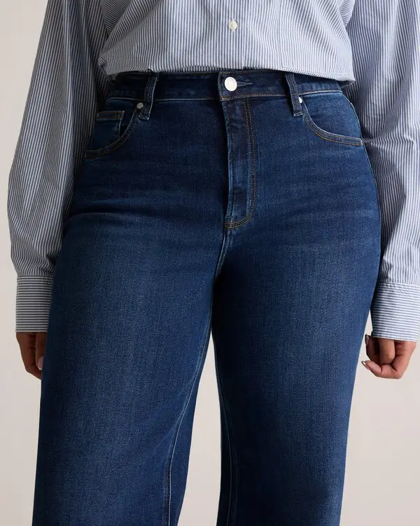 Quince Bella Stretch Wide Leg Jeans - Midnight Blue