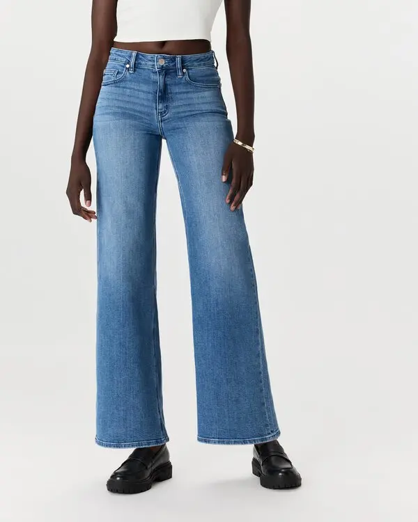 Quince Bella Stretch Wide Leg Jeans - Seaside Blue