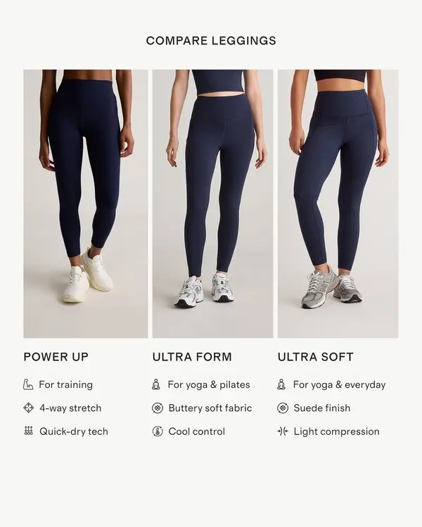 Quince Ultra-soft Performance Leggings - Heather Grey