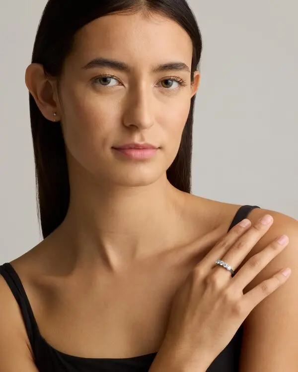 Quince Lab Grown Diamond Five Stone Band Ring In 14k Gold - Platinum