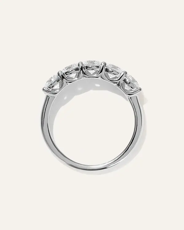 Quince Lab Grown Diamond Five Stone Band Ring In 14k Gold - Platinum