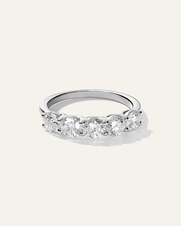 Quince Lab Grown Diamond Five Stone Band Ring - White Gold
