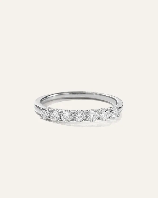 Quince Lab Grown Diamond Seven Stone Band Ring - White Gold