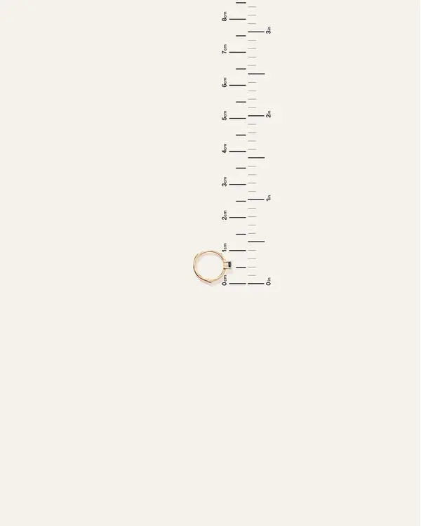 Quince 14k Gold Gemstone Mini Hoop Earring - White Sapphire