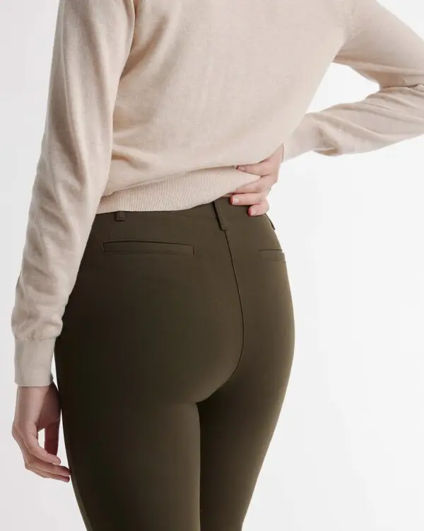 Quince Ultra-stretch Ponte Bootcut Pants - Olive